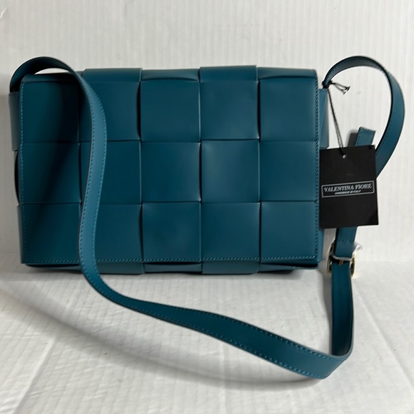 Valentina Fiore | Bags | Nwt Valentina Fiore Teal Patchwork Leather ...